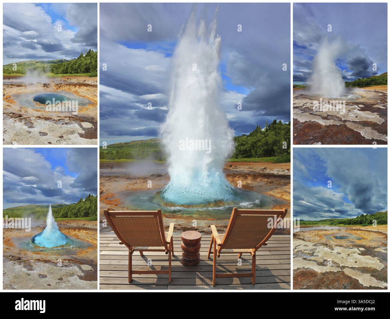 Strokkur geyser eruption eruption Cut Out Stock Images & Pictures - Alamy