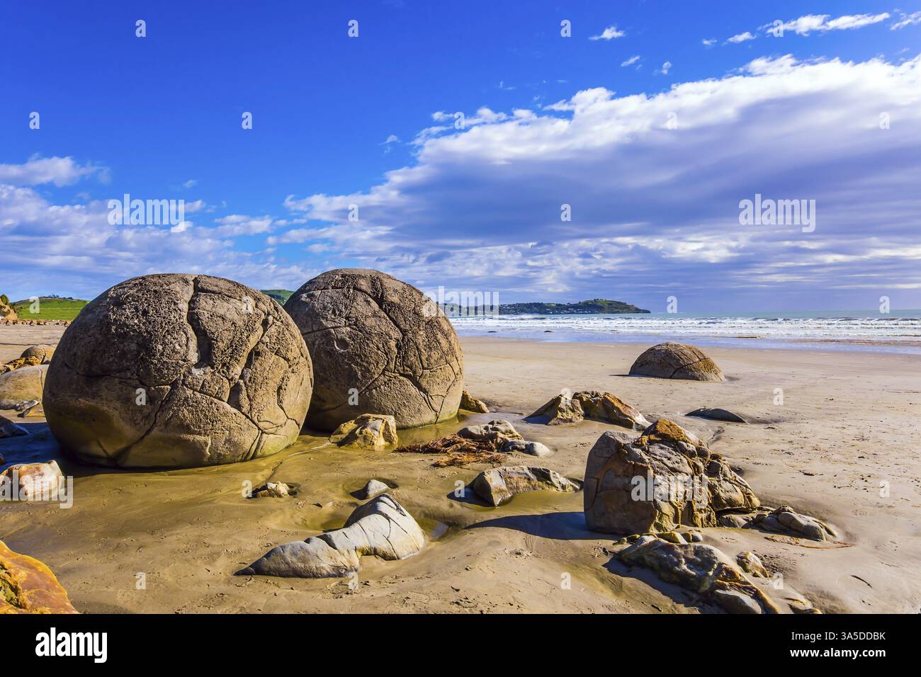 The concept of exotic and ecological tourism. The huge round stone ...