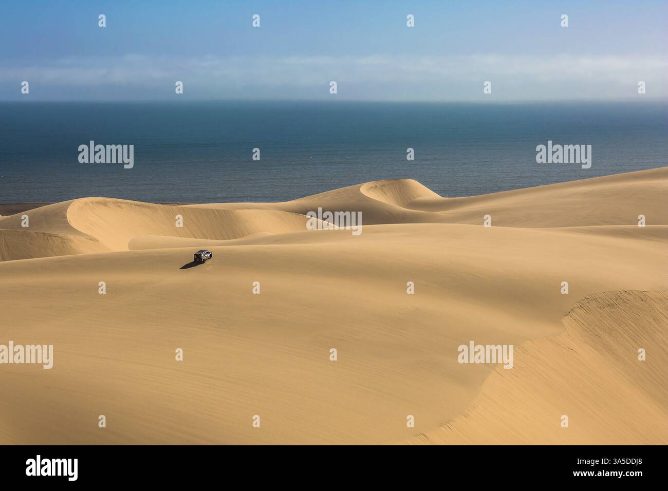 Gorgeous and dangerous jeep - safari through the huge sand dunes on the ...