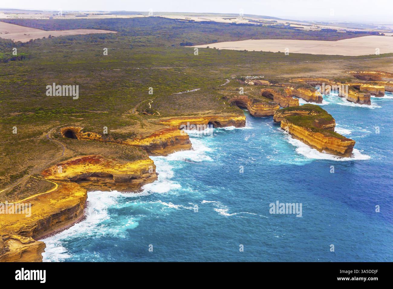 Great Ocean Road and the Twelve Apostles - group of limestone cliffs on ...