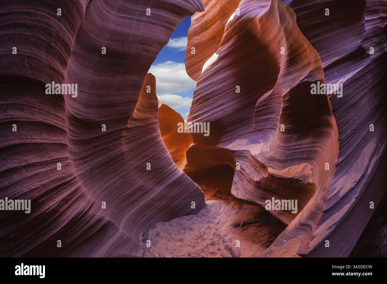Fantastic slot canyon Antelope in the Navajo reservation. Mysterious ...