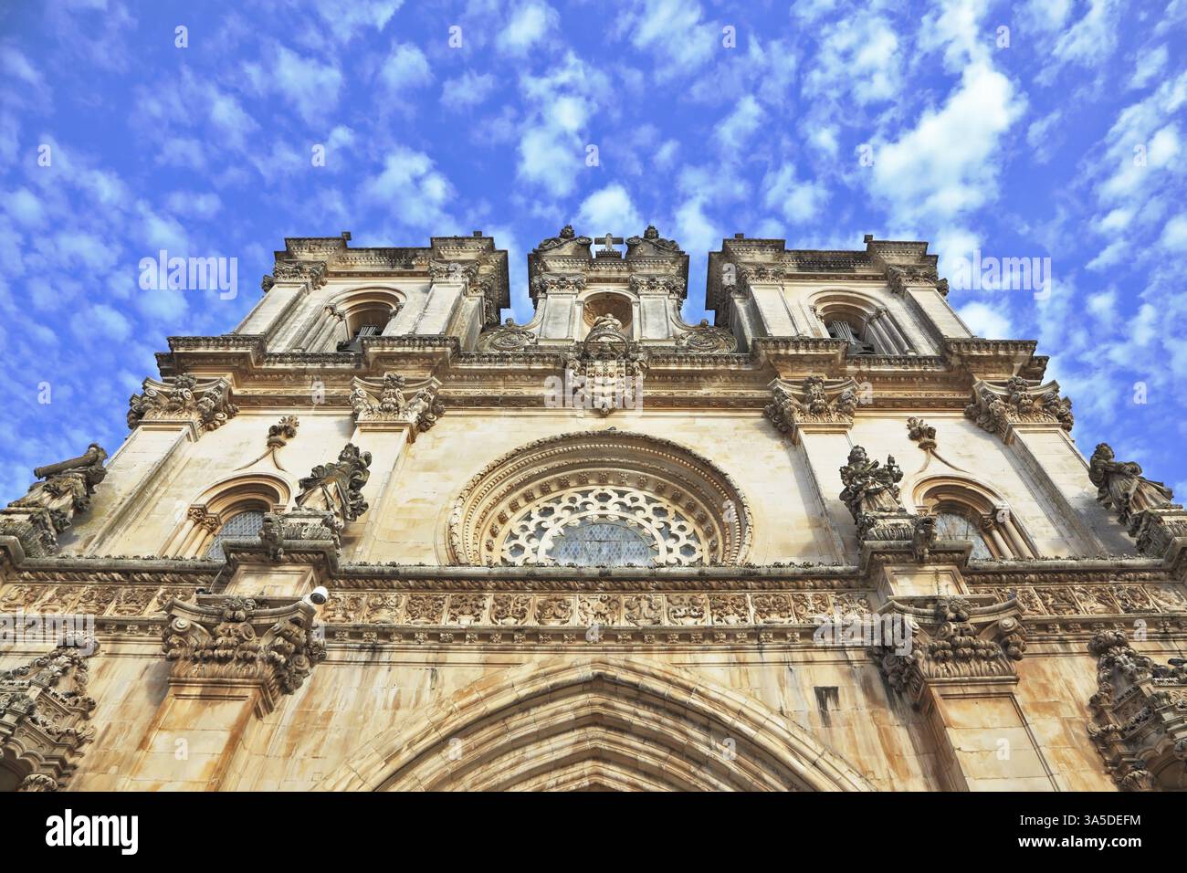 The facade of beautifully preserved Roman Catholic convent. Portugal ...
