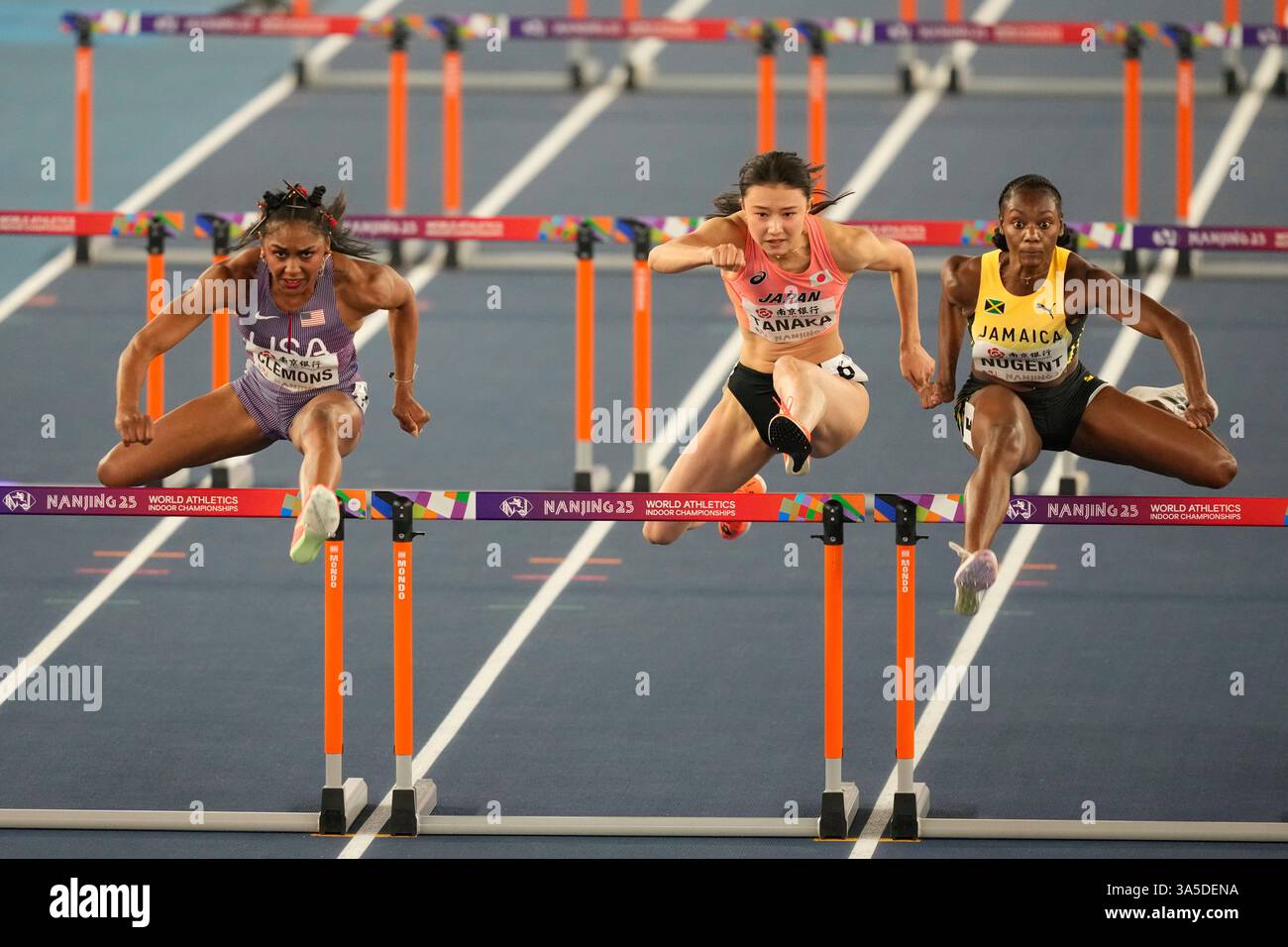 From left, Christina Clemons of the United States, Yumi Tanaka of Japan ...