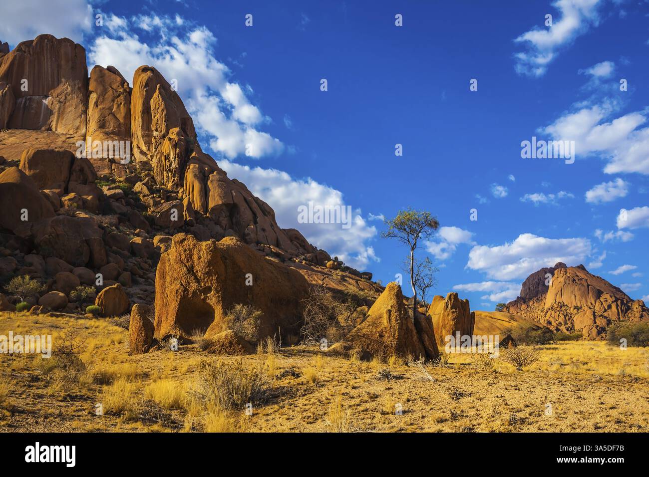Nature reserve Spitzkoppe in Namibia. Picturesque stone arches are ...