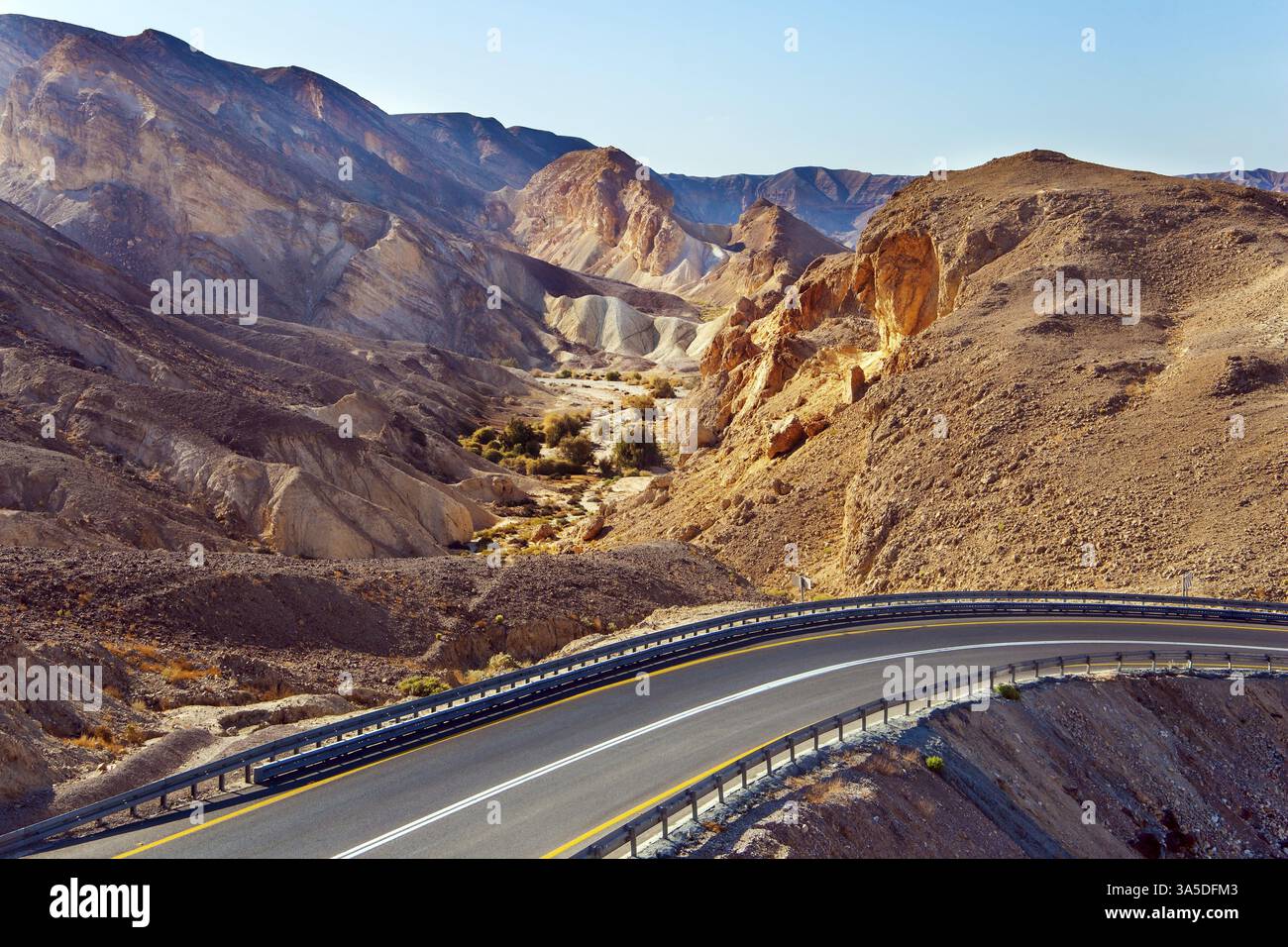 Magnificent highway runs through the Eilat Mountains. The highway ...