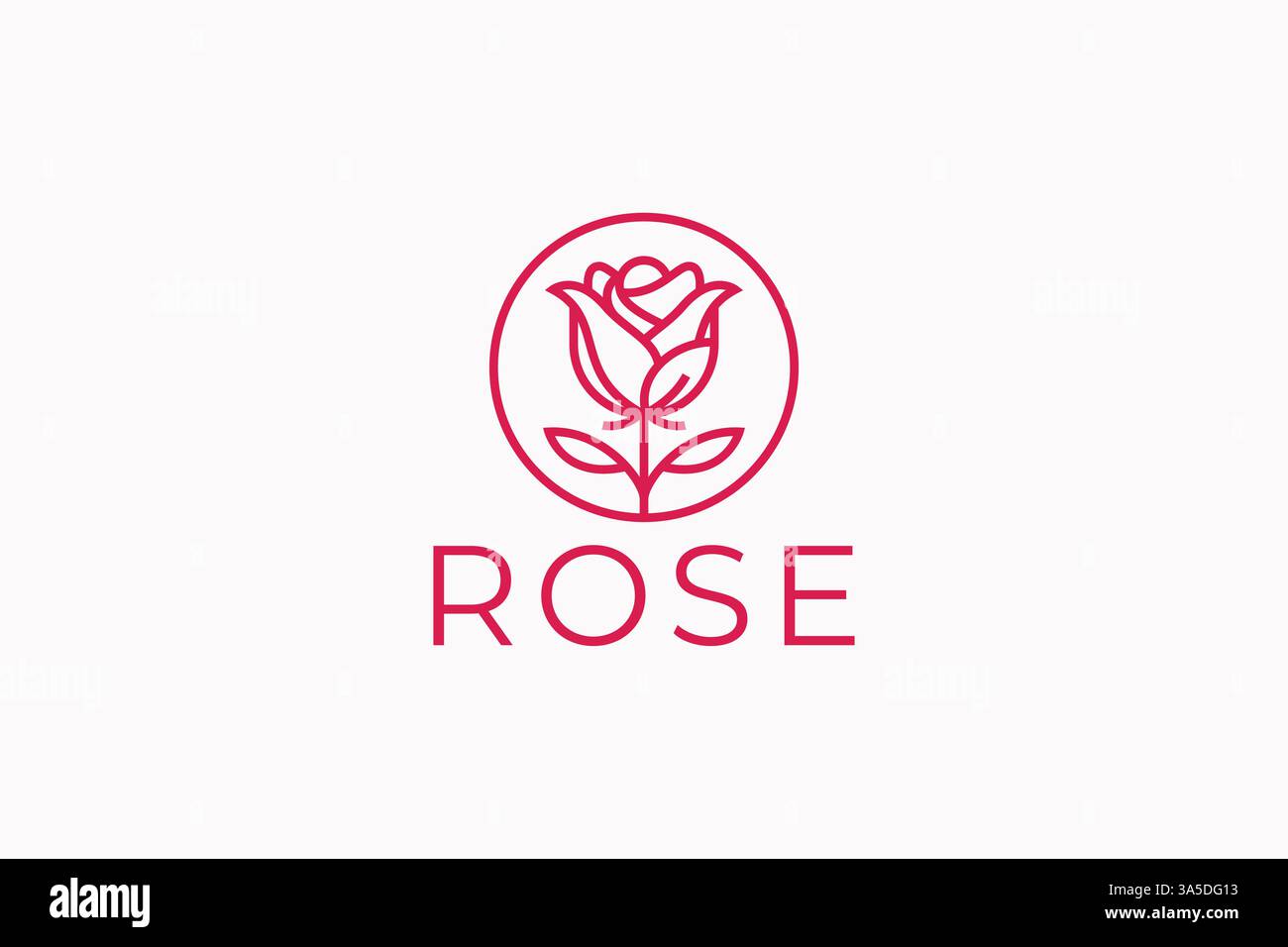 Red romantic rose Stock Vector Images - Alamy