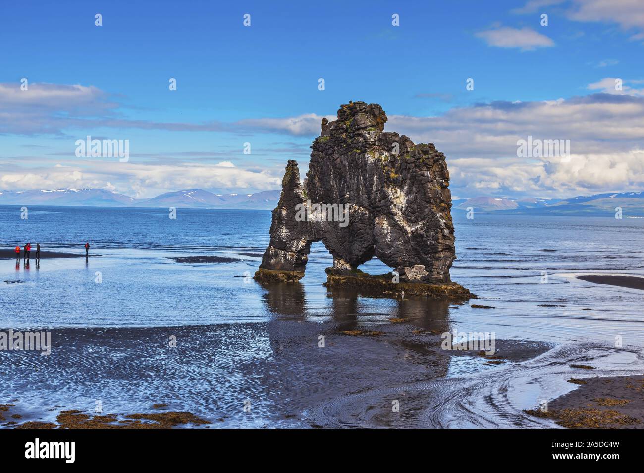 Stone mammoth Iceland. Remains of an ancient extinct volcano Hvitserkur ...