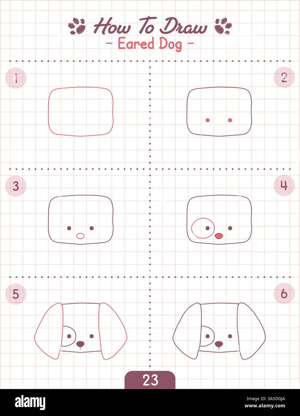 How to Draw Doodle Animal, Cartoon Character Step by Step Drawing ...