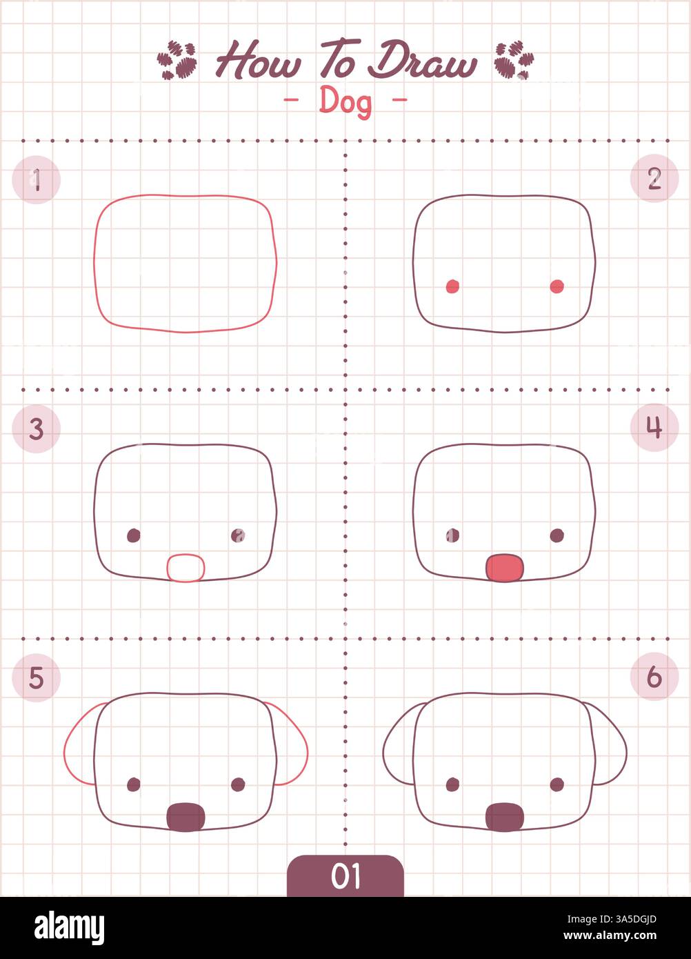 How to Draw Doodle Animal, Cartoon Character Step by Step Drawing ...