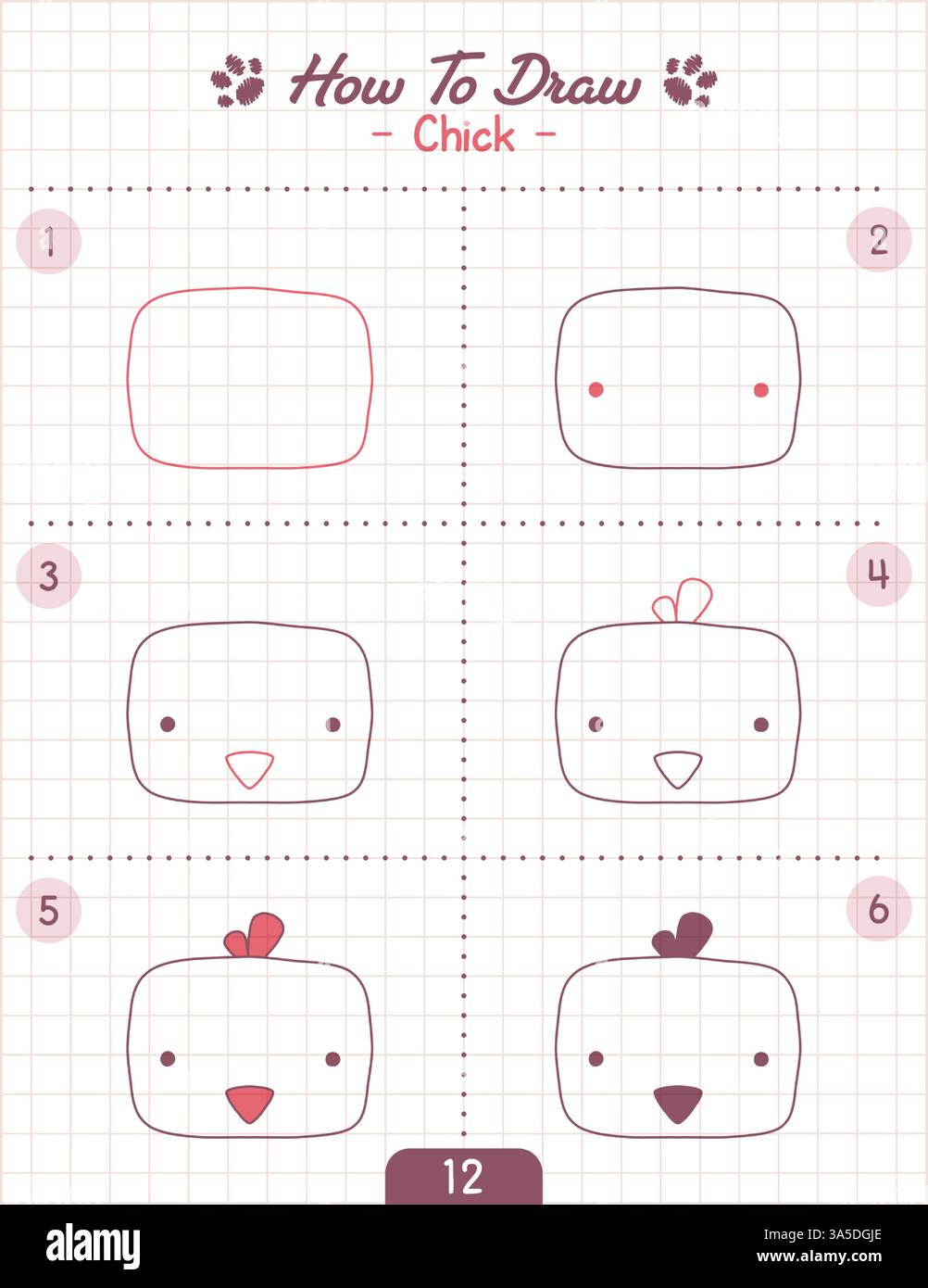 How to Draw Doodle Animal, Cartoon Character Step by Step Drawing ...