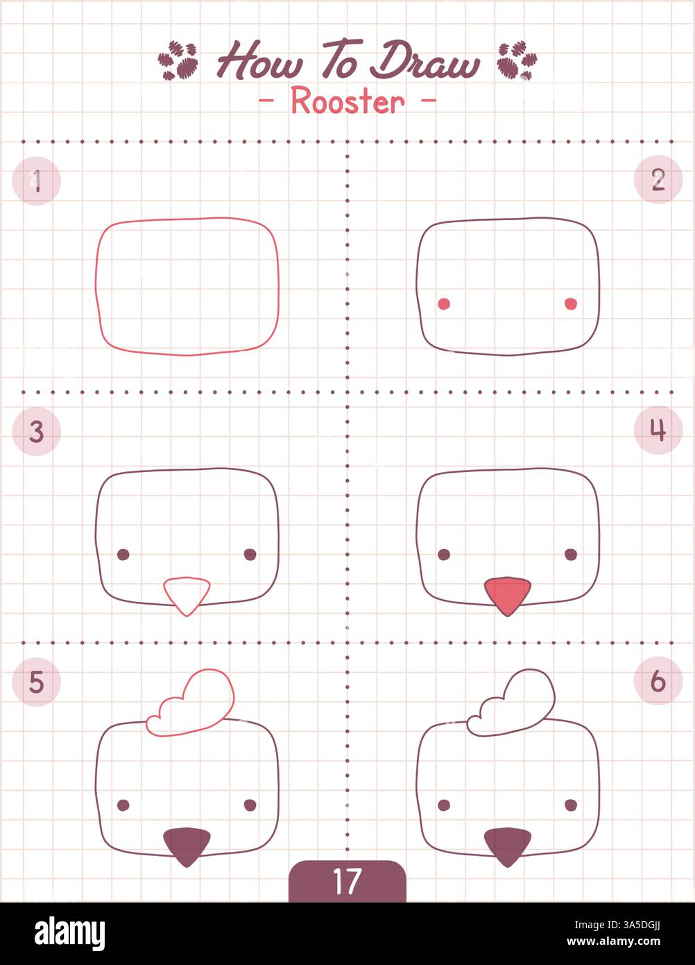 How to Draw Doodle Animal, Cartoon Character Step by Step Drawing ...
