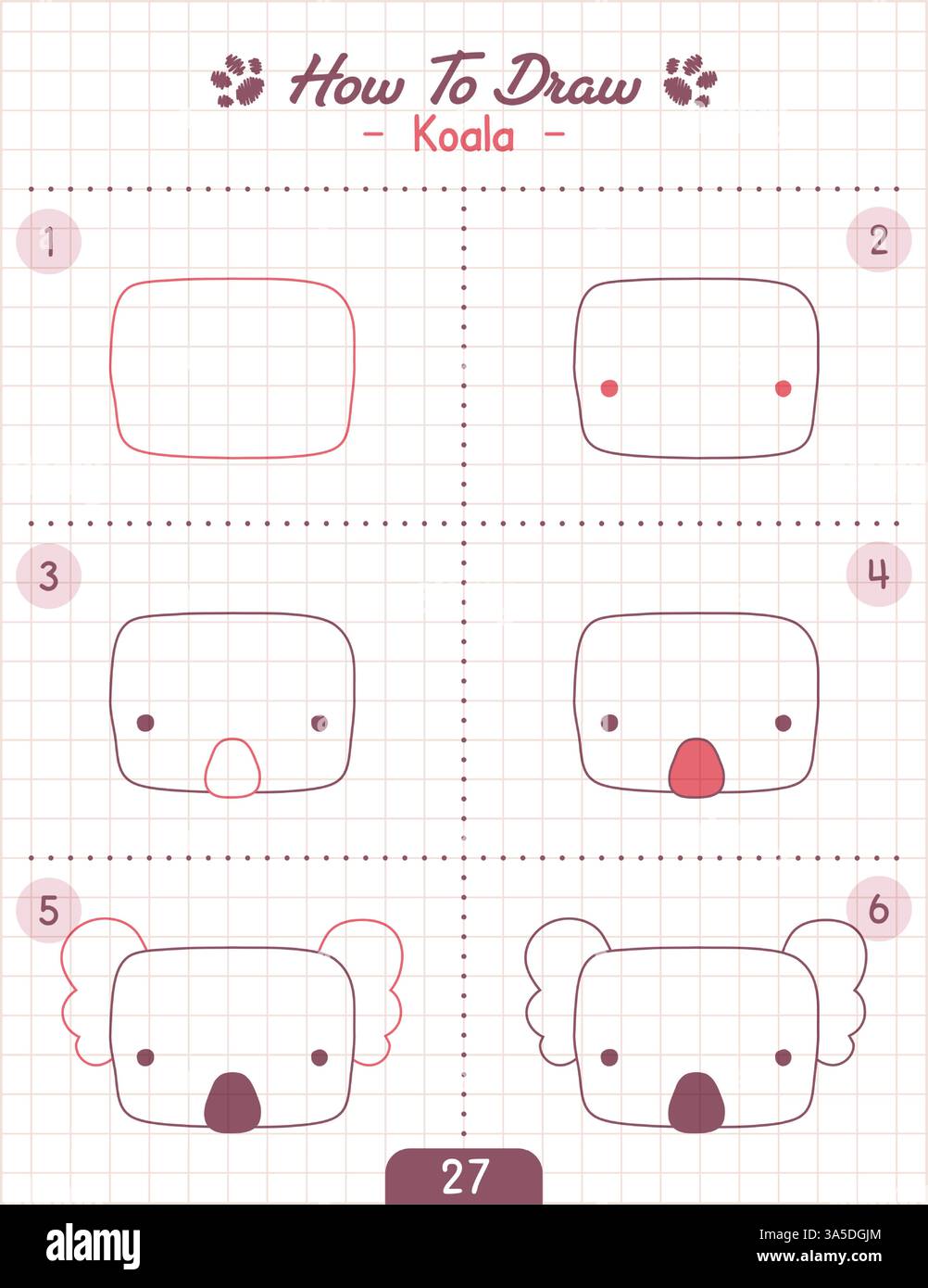 How to Draw Doodle Animal, Cartoon Character Step by Step Drawing ...