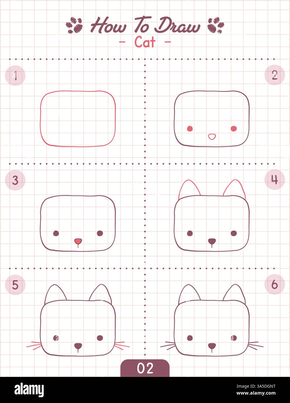 How to Draw Doodle Animal, Cartoon Character Step by Step Drawing ...