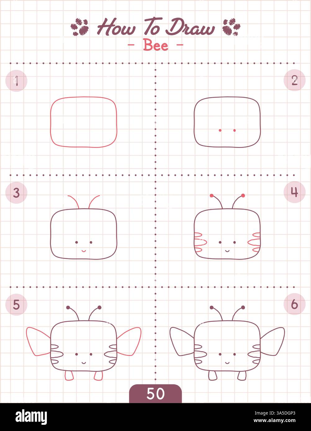 How to Draw Doodle Animal, Cartoon Character Step by Step Drawing ...