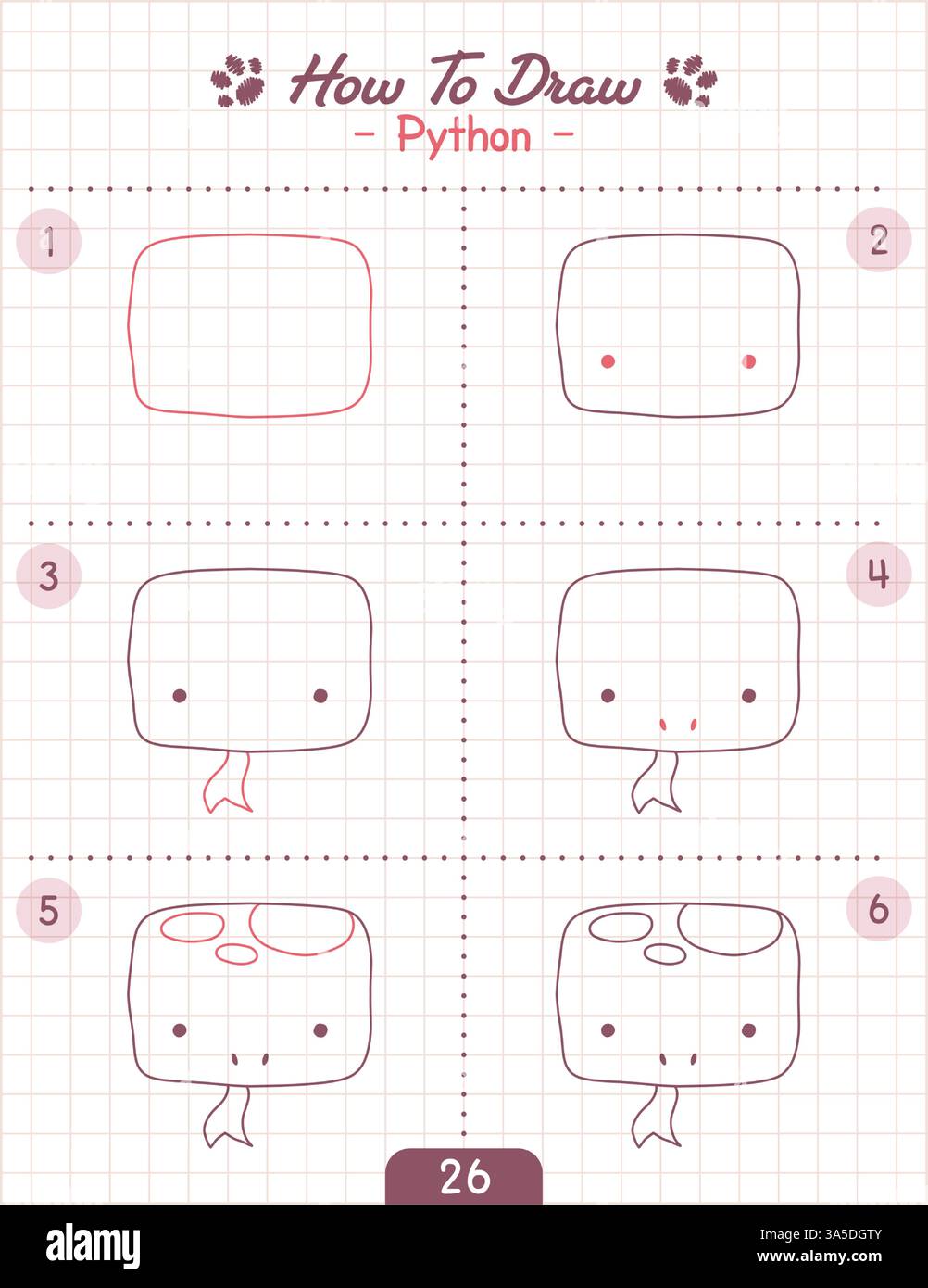 How to Draw Doodle Animal, Cartoon Character Step by Step Drawing ...
