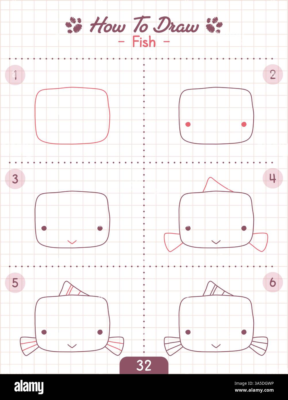 How to Draw Doodle Animal, Cartoon Character Step by Step Drawing ...