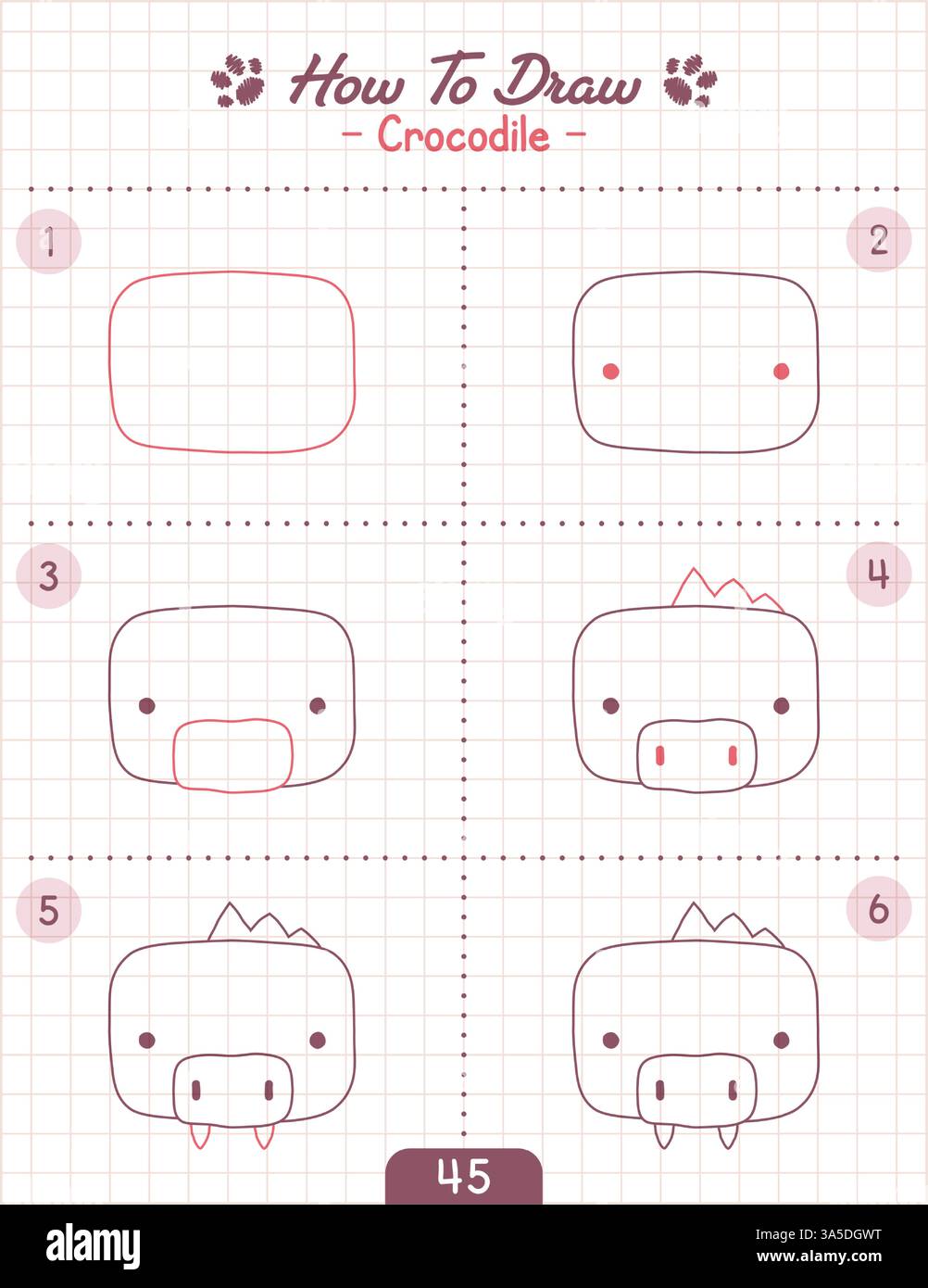 How to Draw Doodle Animal, Cartoon Character Step by Step Drawing ...