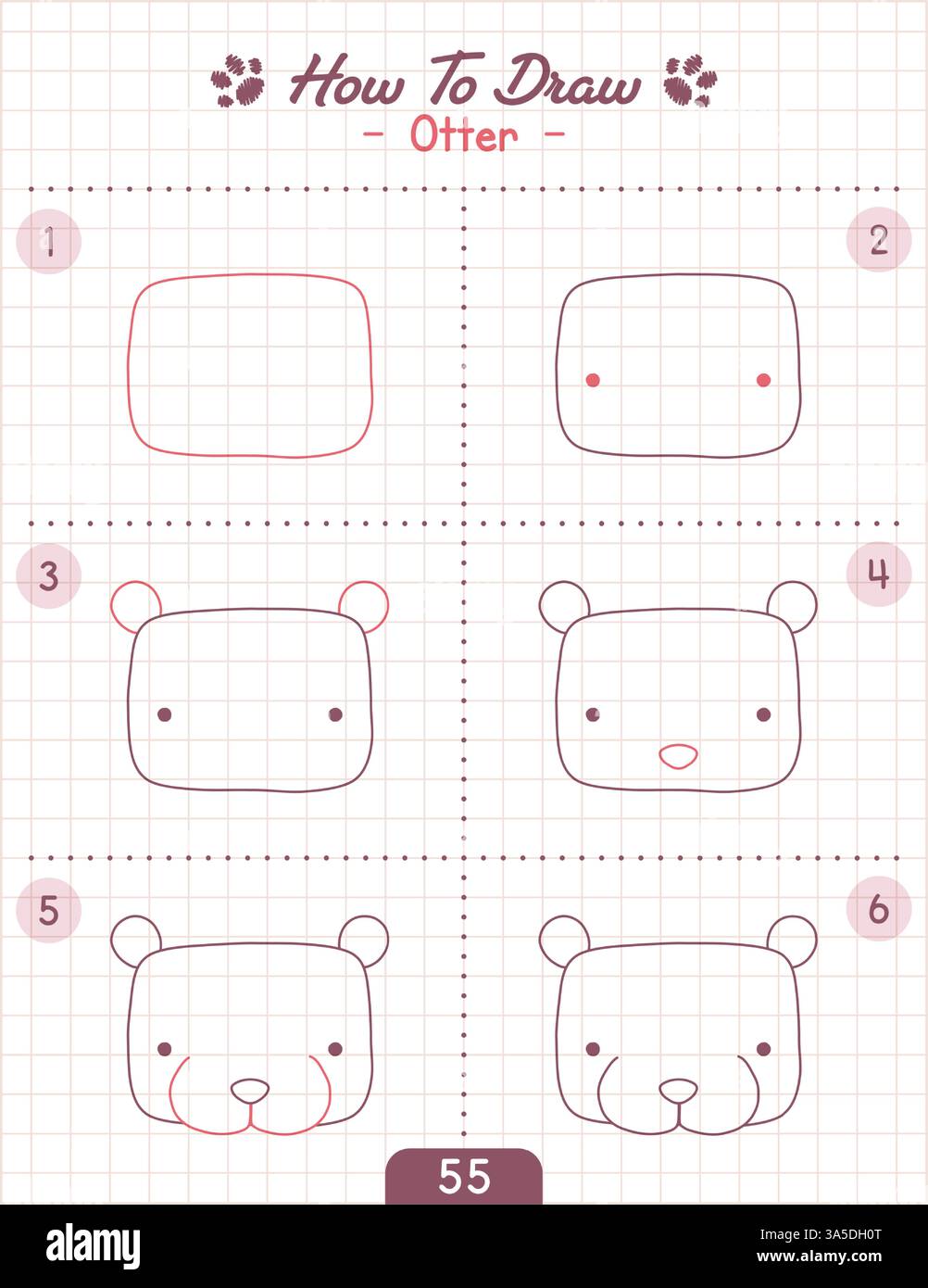 How to Draw Doodle Animal, Cartoon Character Step by Step Drawing ...