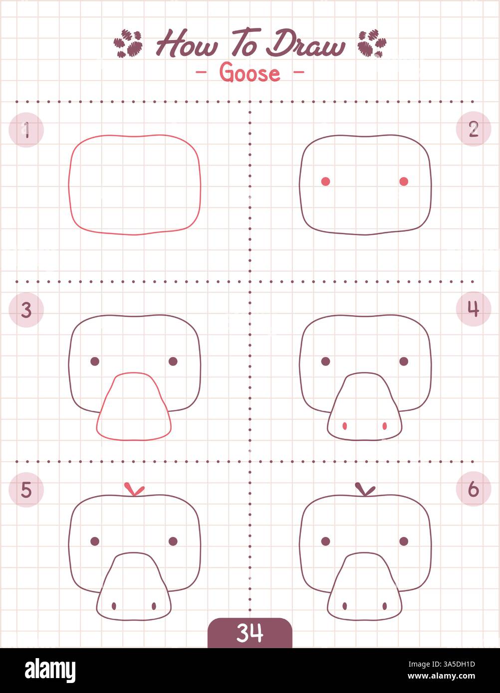 How to Draw Doodle Animal, Cartoon Character Step by Step Drawing ...