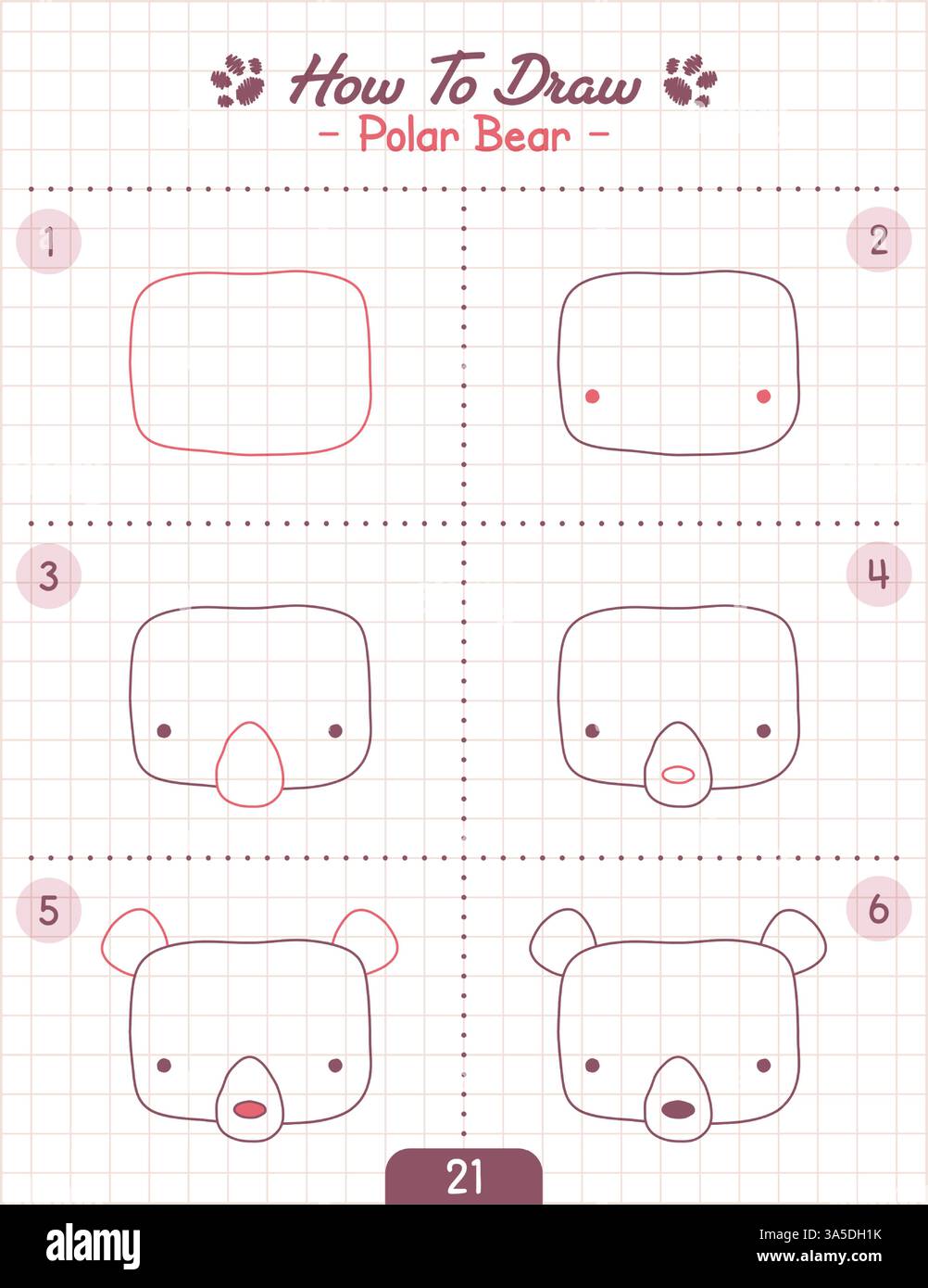 How to Draw Doodle Animal, Cartoon Character Step by Step Drawing ...