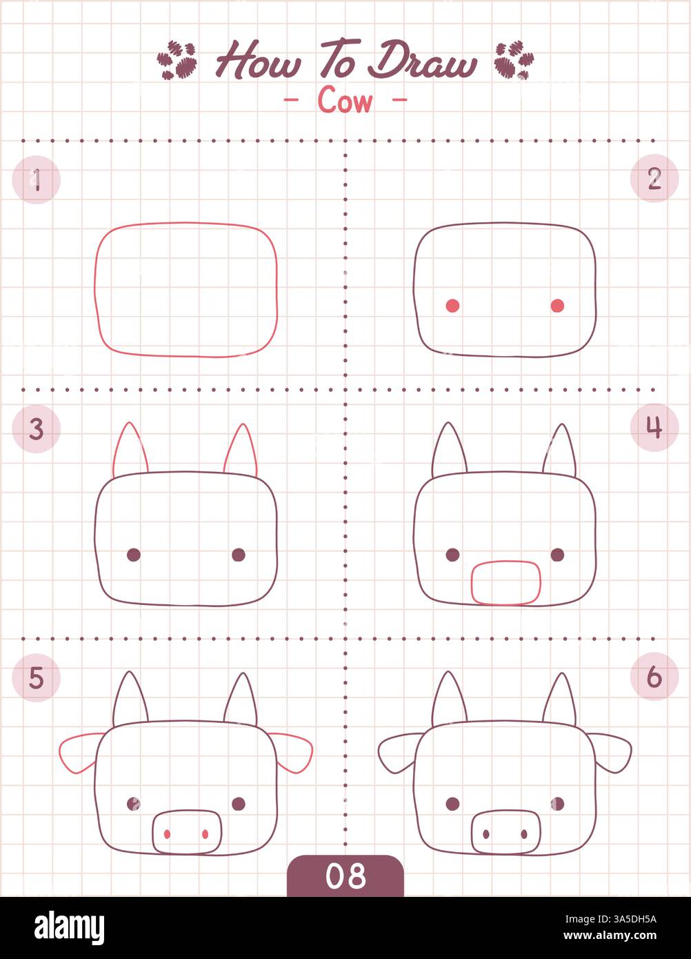How to Draw Doodle Animal, Cartoon Character Step by Step Drawing ...