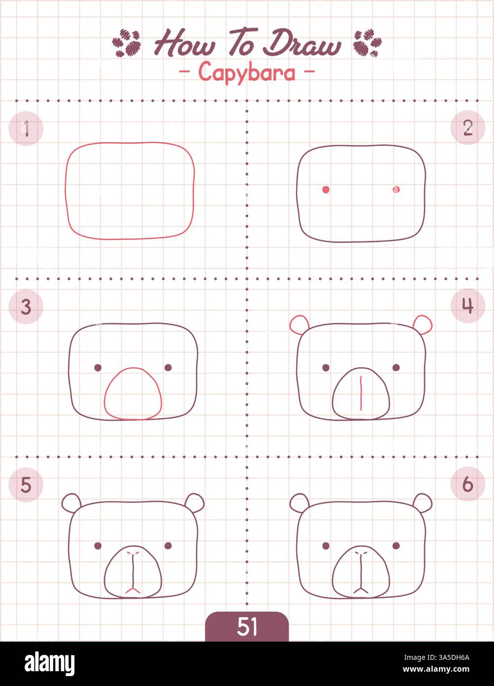 How to Draw Doodle Animal, Cartoon Character Step by Step Drawing ...