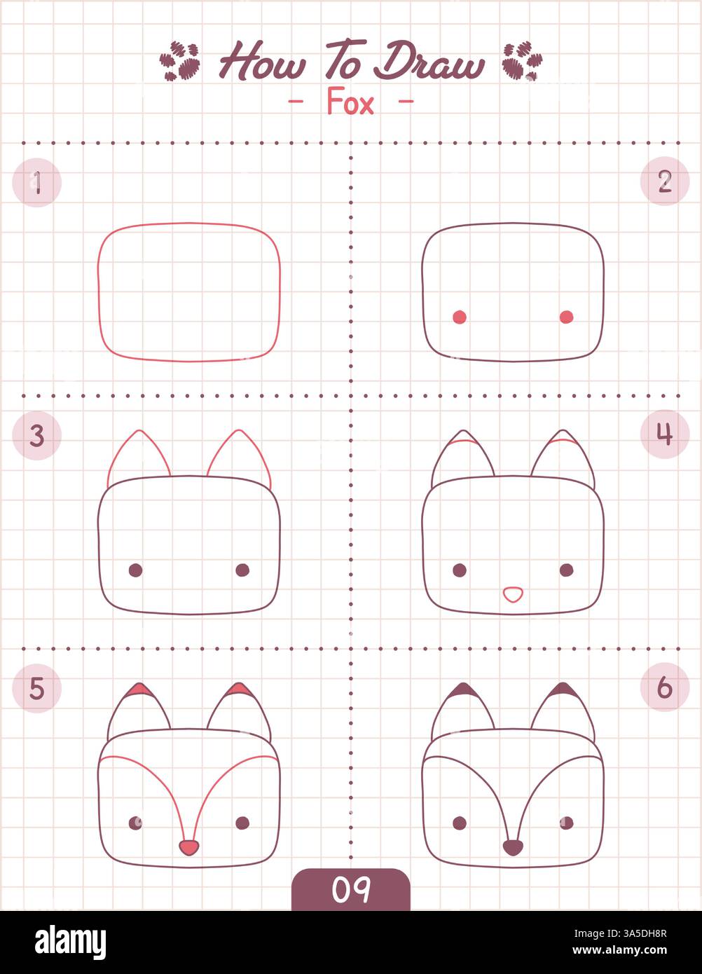 How to Draw Doodle Animal, Cartoon Character Step by Step Drawing Tutorial Stock Vector Image ...