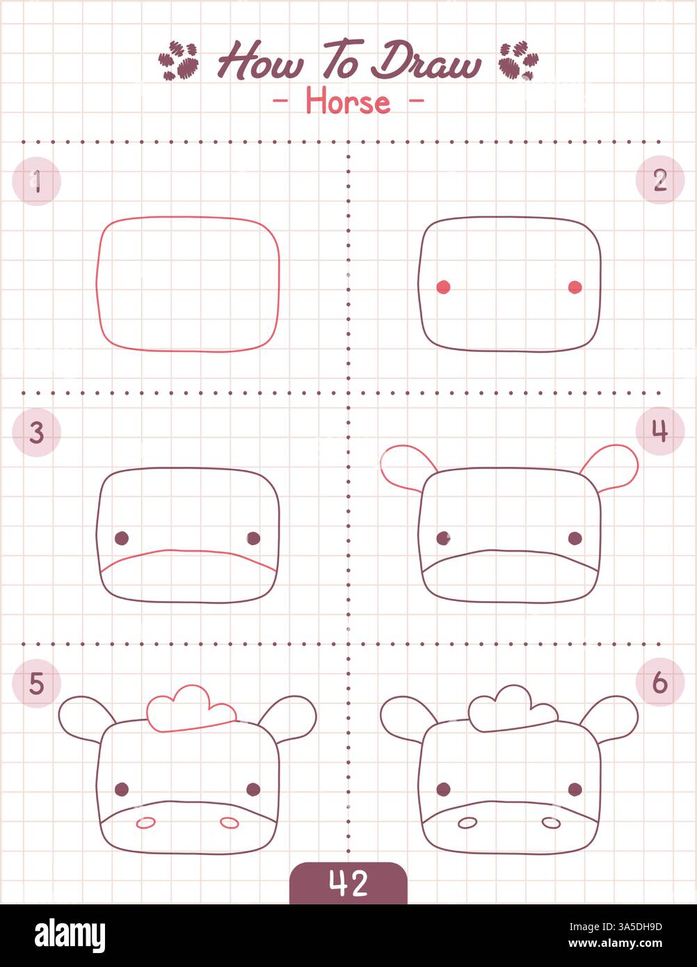 How to Draw Doodle Animal, Cartoon Character Step by Step Drawing ...