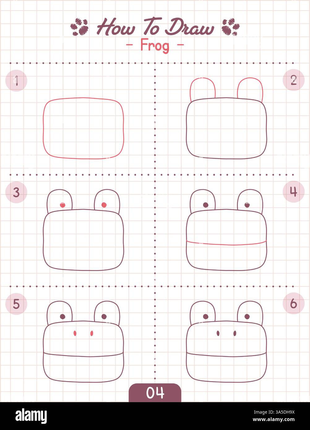 How to Draw Doodle Animal, Cartoon Character Step by Step Drawing ...