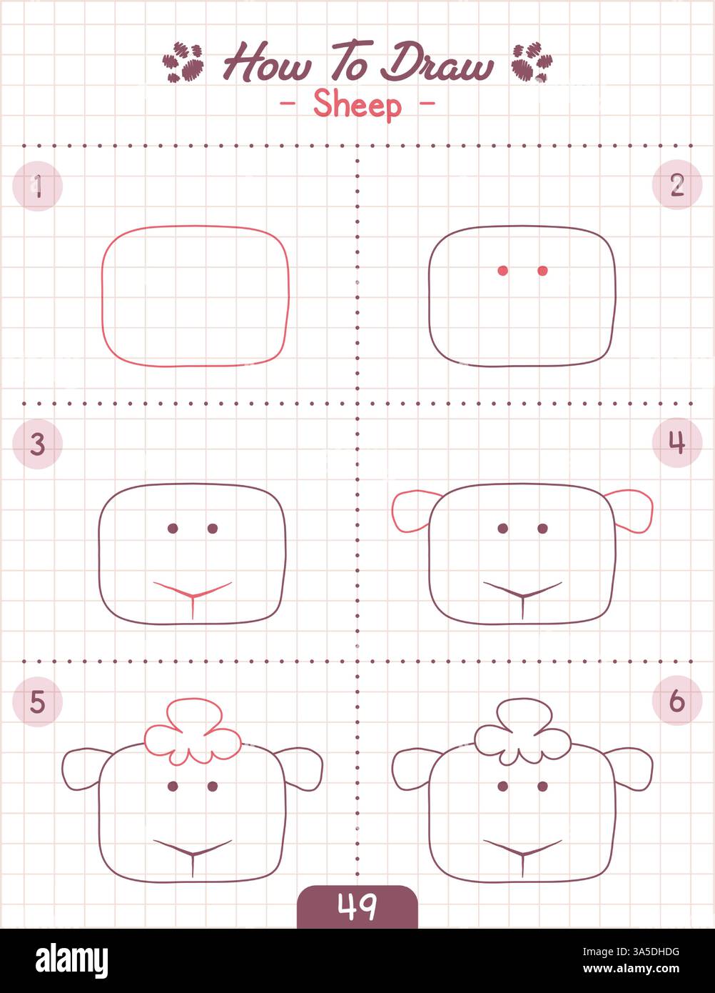 How to Draw Doodle Animal, Cartoon Character Step by Step Drawing ...