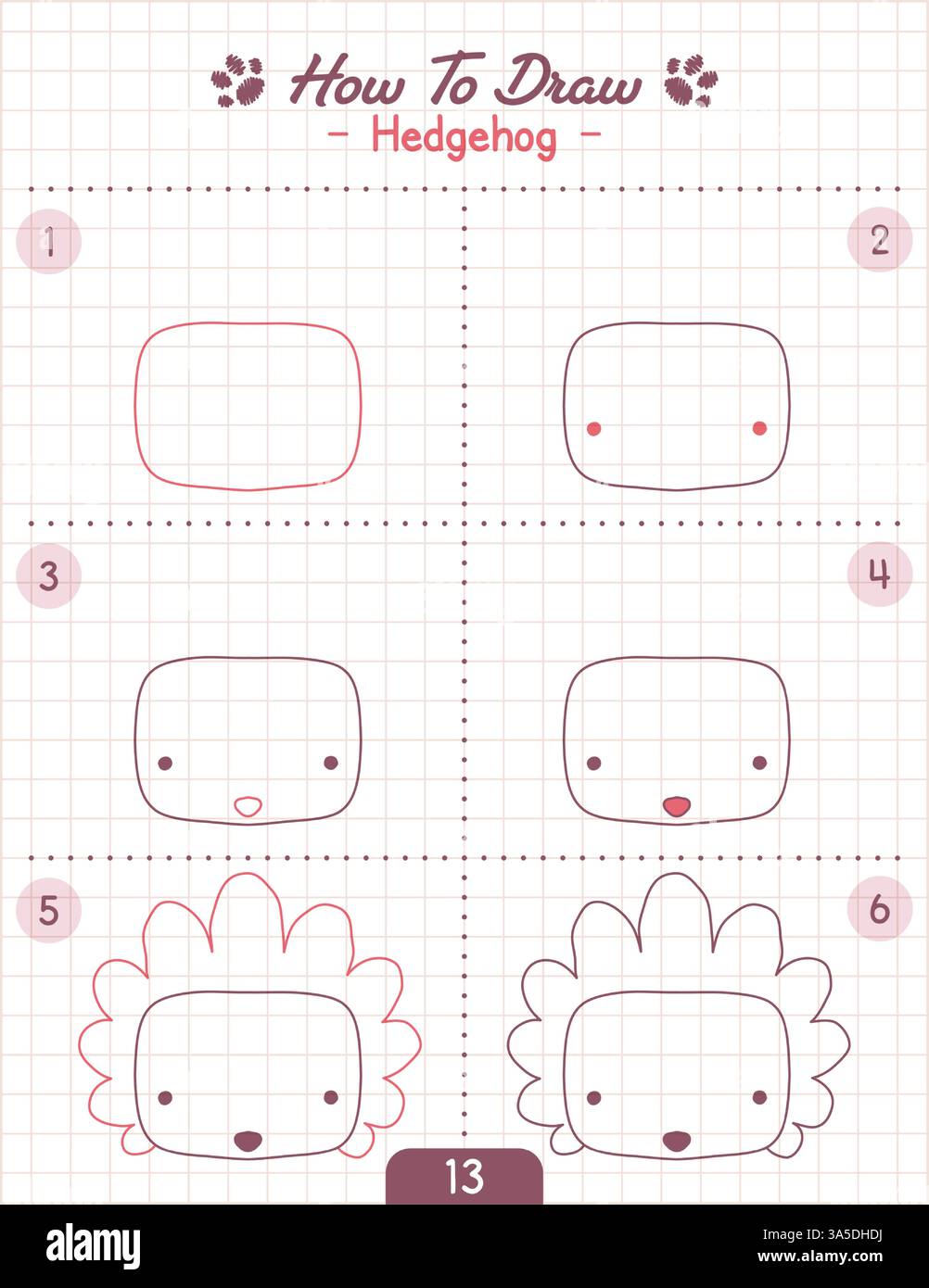 How to Draw Doodle Animal, Cartoon Character Step by Step Drawing ...