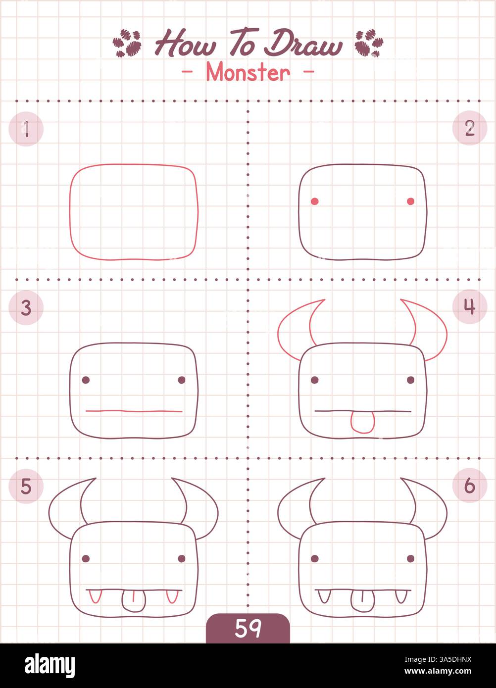 How to Draw Doodle Animal, Cartoon Character Step by Step Drawing ...