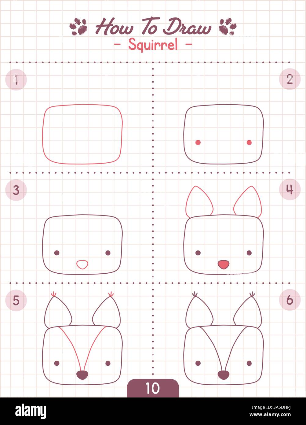 How to Draw Doodle Animal, Cartoon Character Step by Step Drawing ...