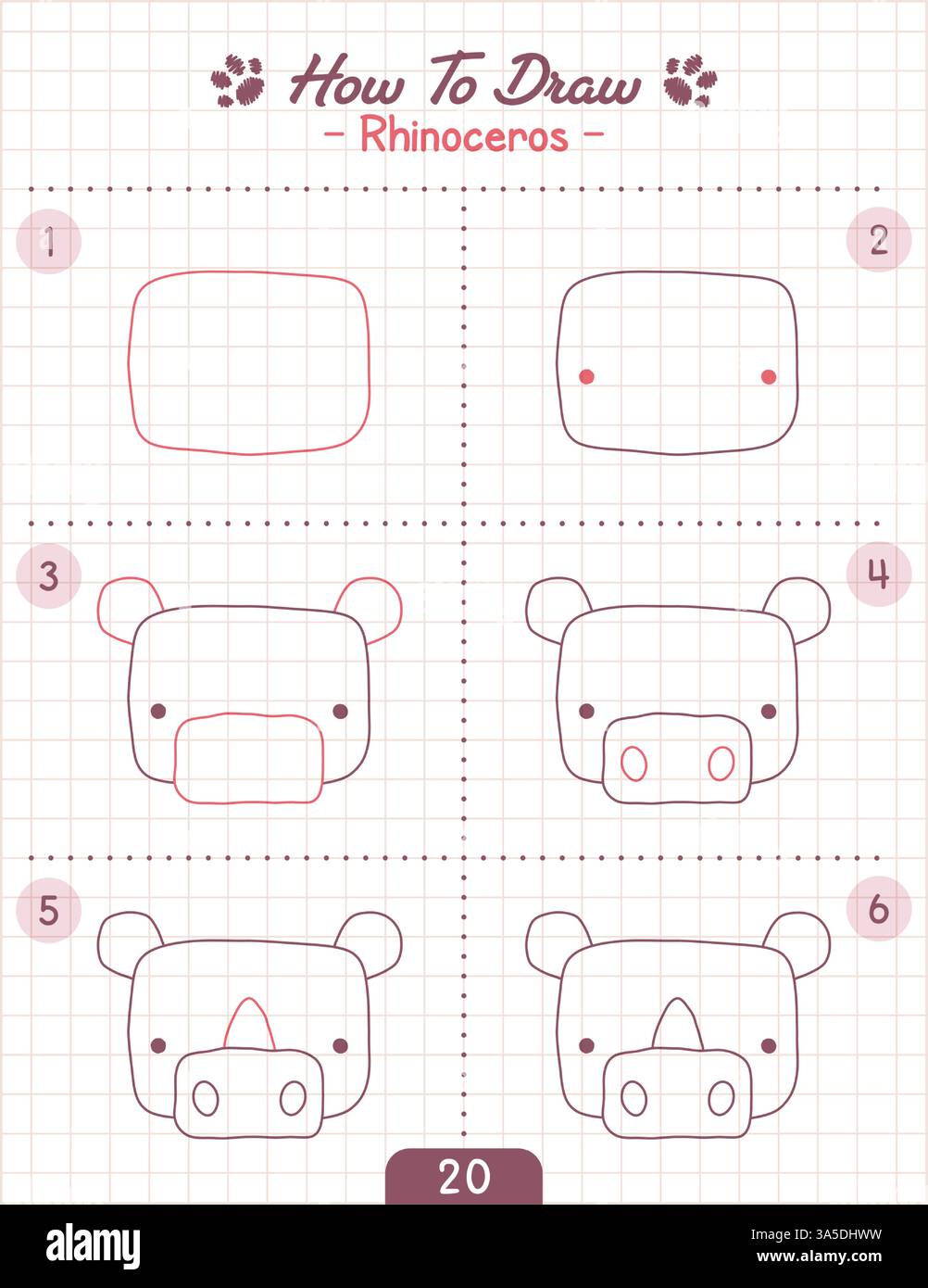 How to Draw Doodle Animal, Cartoon Character Step by Step Drawing ...