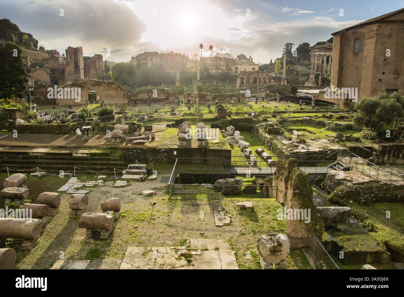 Fori Imperiali, famous ancient roman ruins in Rome, Italy, Europe Stock ...