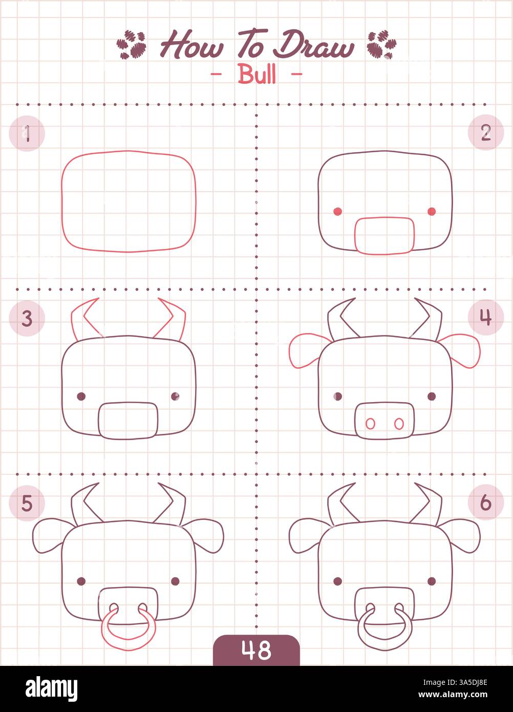 How to Draw Doodle Animal, Cartoon Character Step by Step Drawing ...