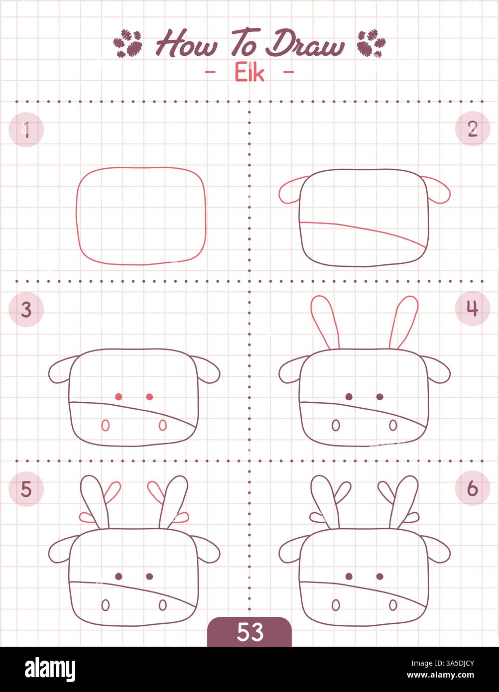 How to Draw Doodle Animal, Cartoon Character Step by Step Drawing ...