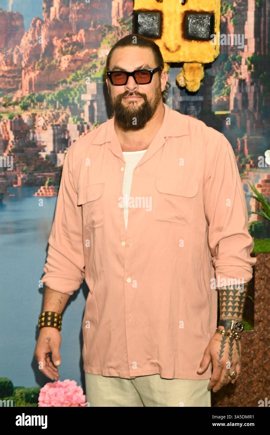 Naucalpan De Juarez, Mexico. 22nd Mar, 2025. Actor Jason Momoa poses ...