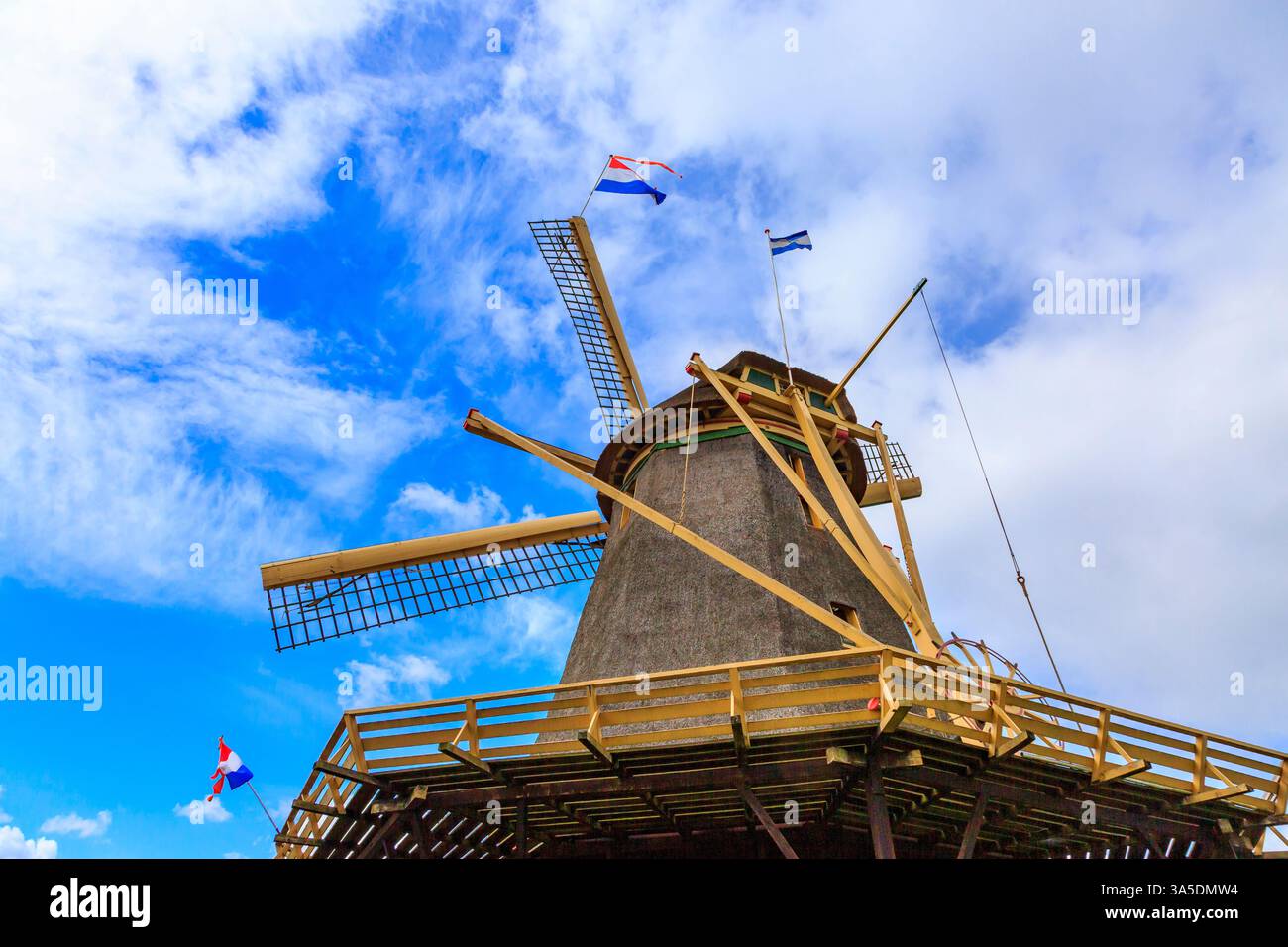 Europe,Netherlands, North Holland. Weesp. Typical Molen, windmills with ...
