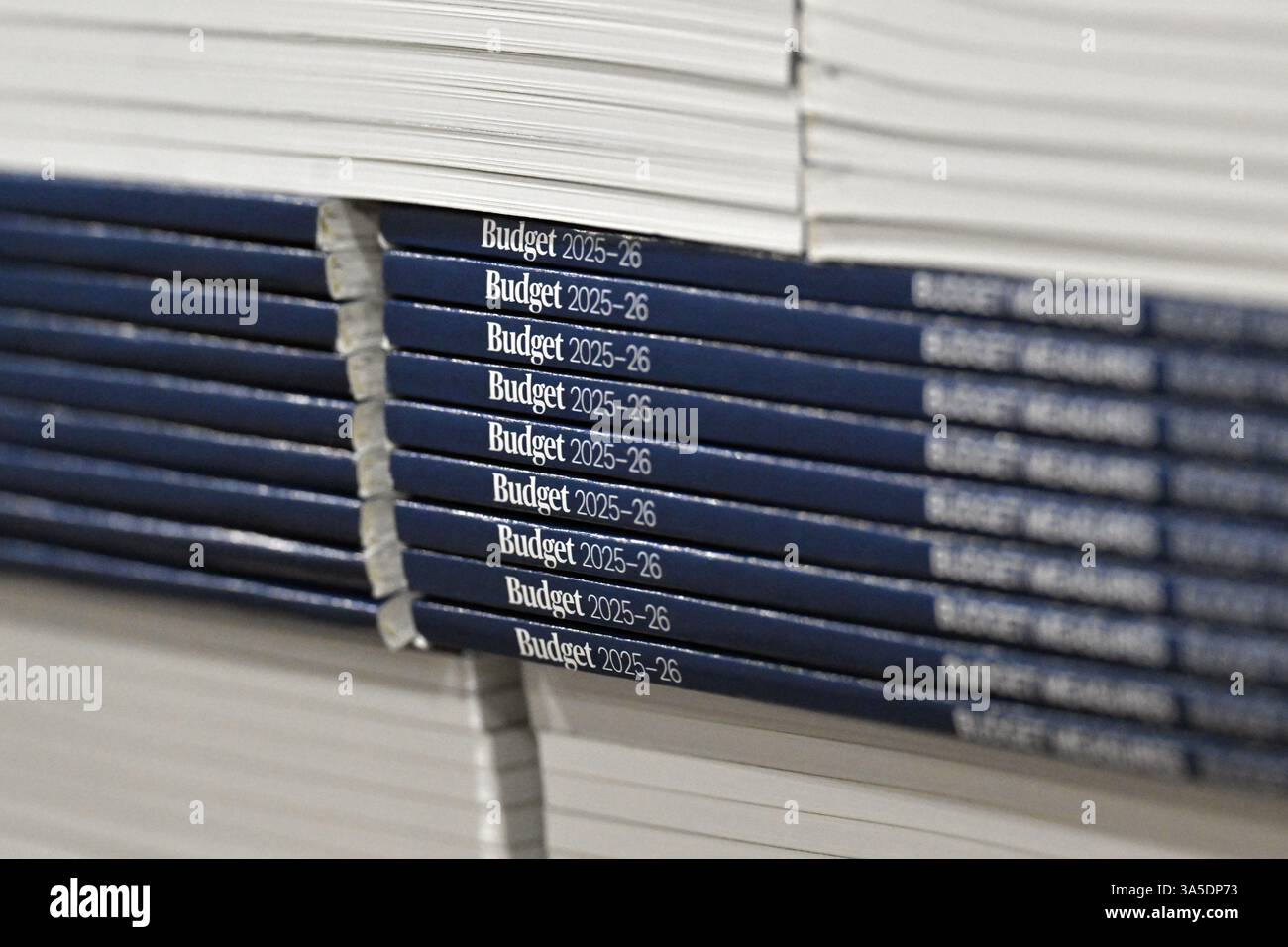 Canberra, Australia. 23rd Mar, 2025. The 2025-2026 Budget Papers are ...