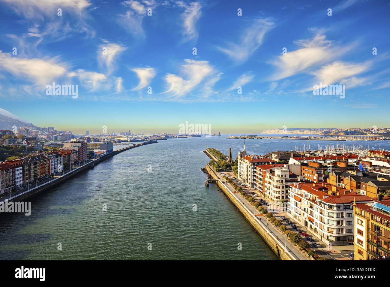 European exotic. Portugalete, the famous district of Bilbao. Basque ...