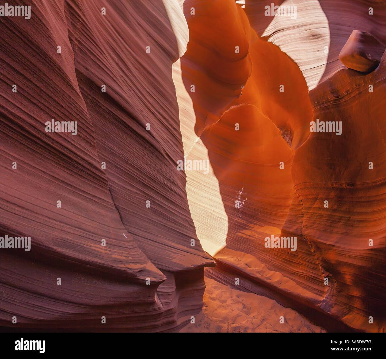 Arizona, USA. Fantastic play of light and color. Antelope Canyon in the ...
