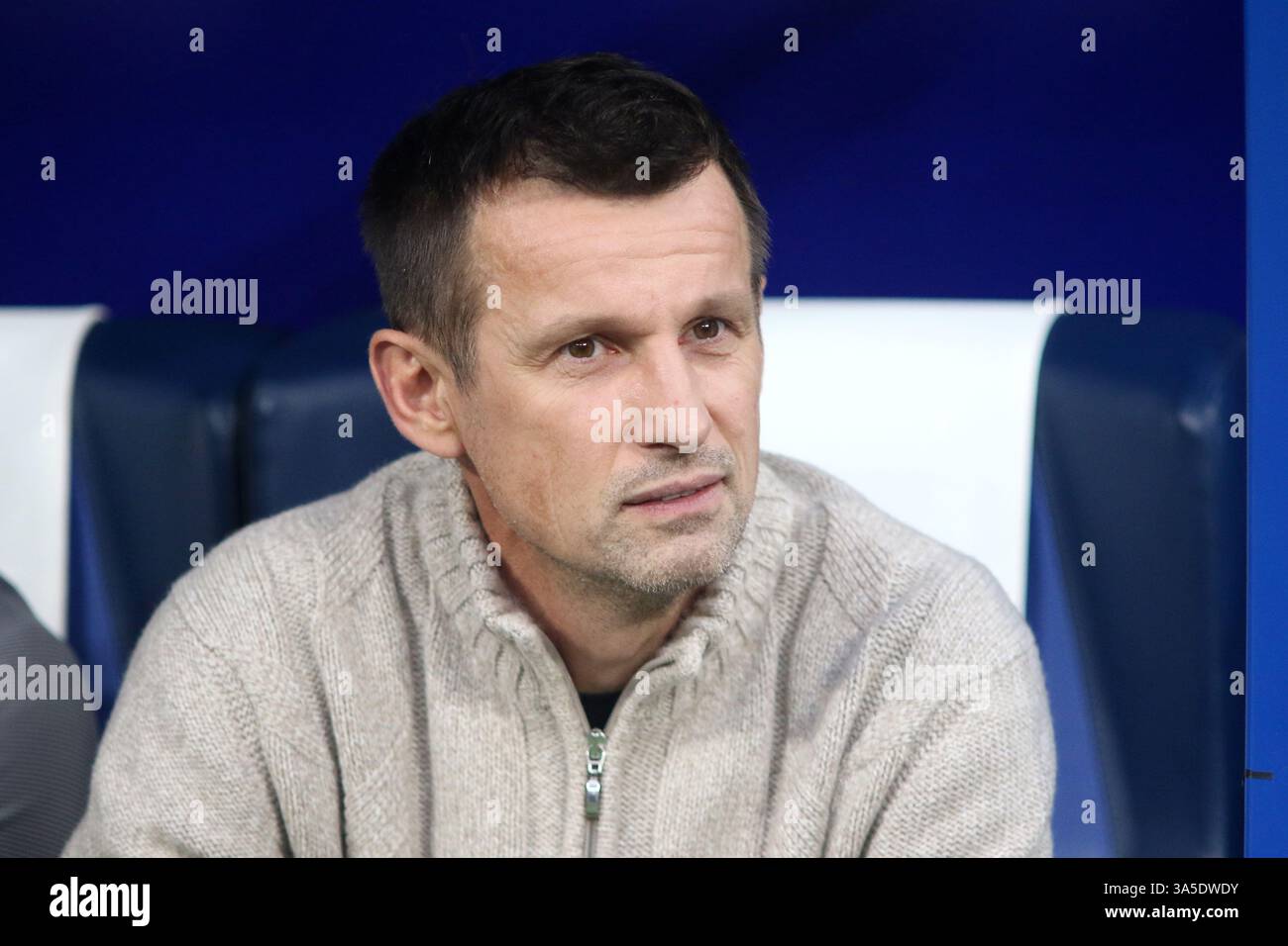 Sergei Semak, head coach of Zenit looks on during the Winline, Super ...
