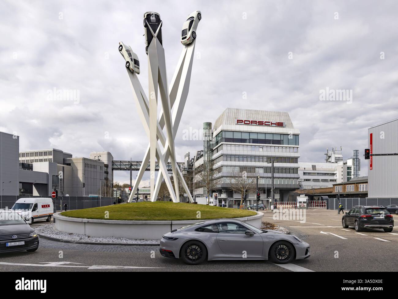 Porscheplatz Stuttgart Zuffenhausen with Porsche Museum and ...