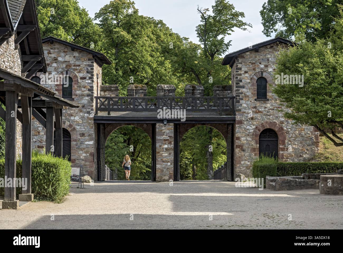 Main gate Porta Praetoria and main road Via Praetoria in Roman fort ...