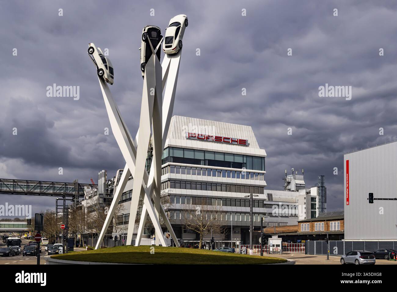 Porscheplatz Stuttgart Zuffenhausen with Porsche Museum and ...