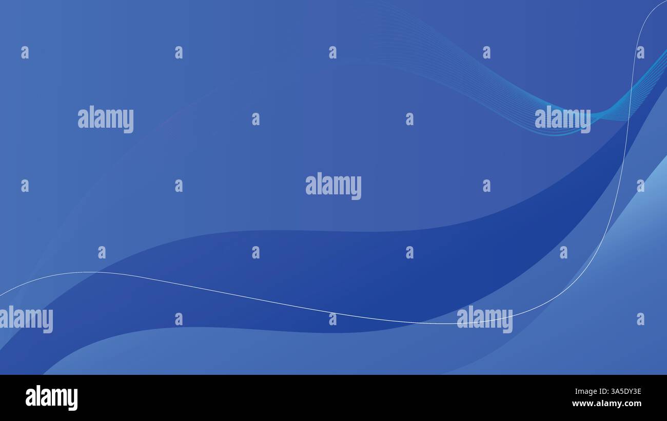 Abstract blue wave vector background with smooth curves and gradients. Perfect for wallpapers ...