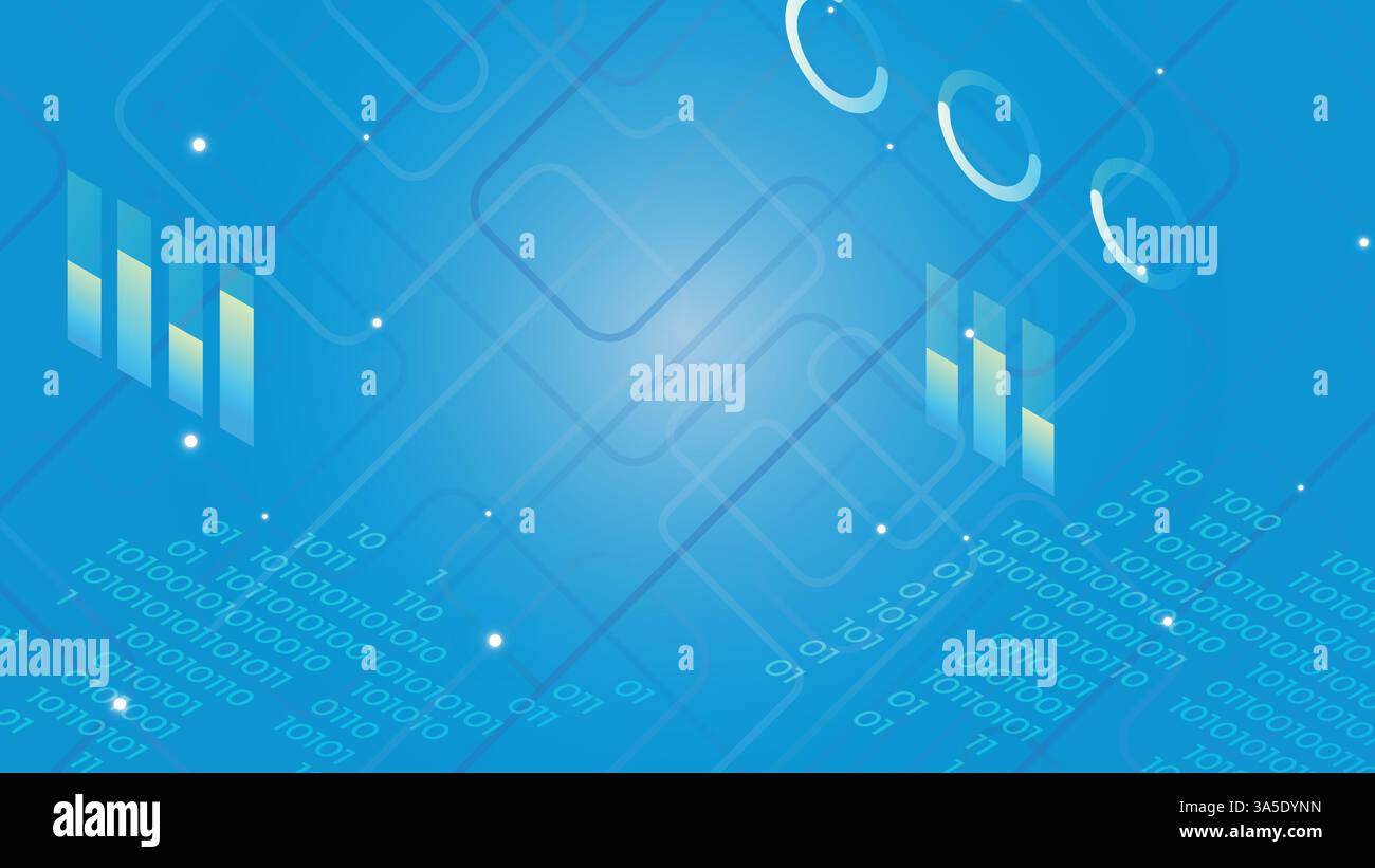 Abstract blue vector background with tech blueprint design, perfect for digital, architecture ...