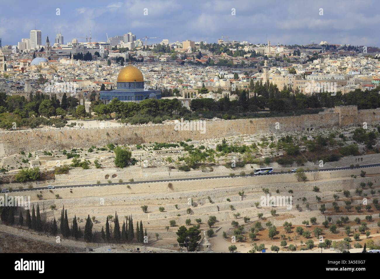 Ancient Jerusalem and the Dome of the Rock Kubbat Masjid al-Sahra. The ...