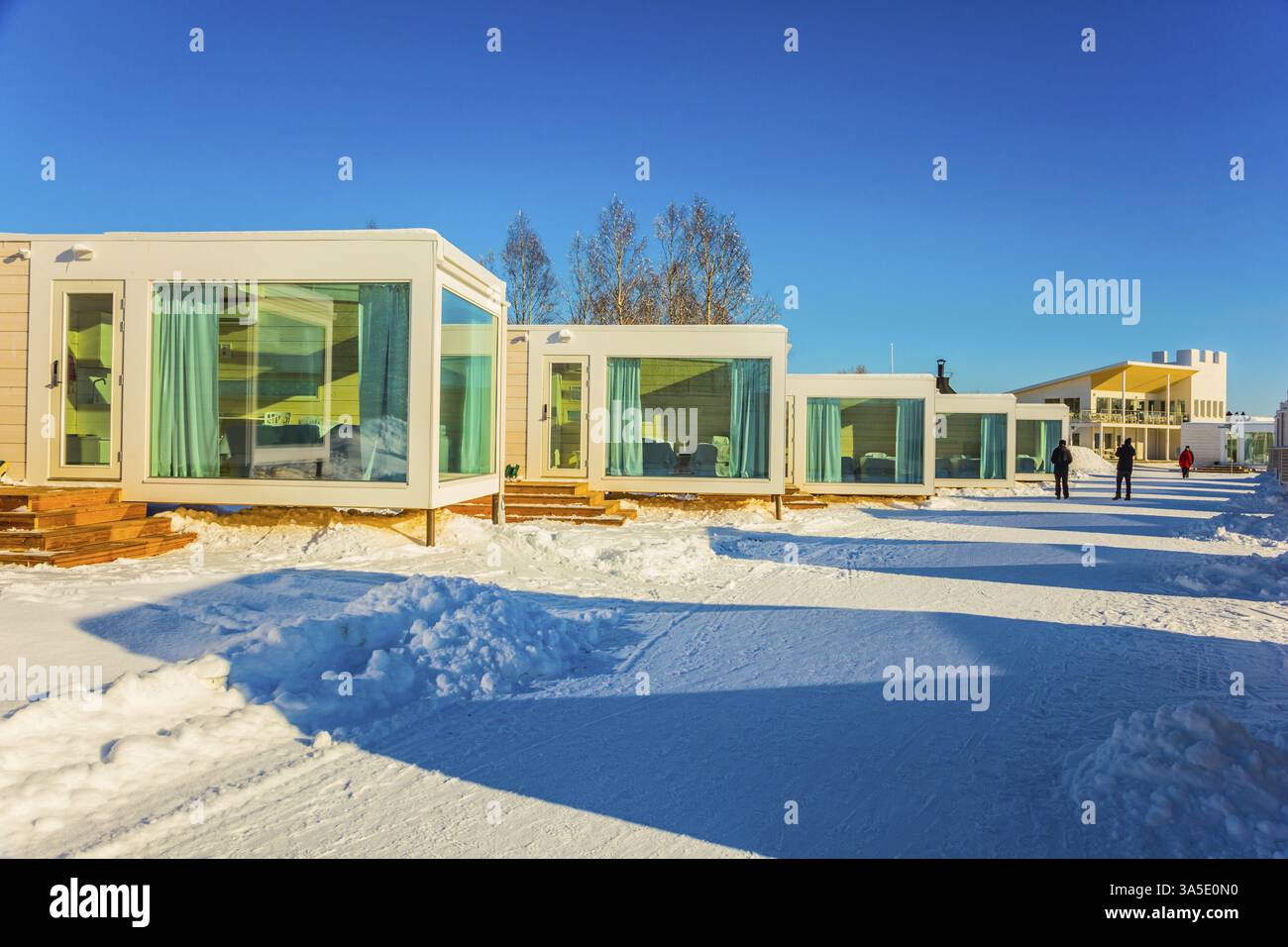 ROVANIEMI, LAPLAND, FINLAND - MARCH 7, 2017. Magnificent hotel in ...